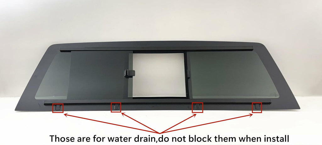 Flush Fit Manual Slider Back Window Back Glass Compatible with Chevrol ...